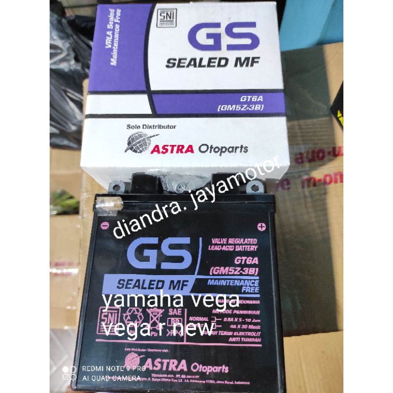 Jual aki kering gs astra asli 100 © original for yamaha vega, r, new ...