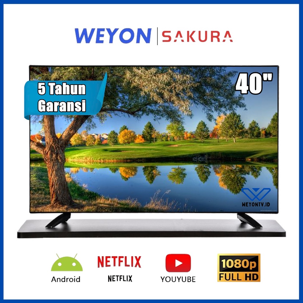 Jual TV LED 40 inch Full HD Ready Smart Android TV Televisi | Shopee ...