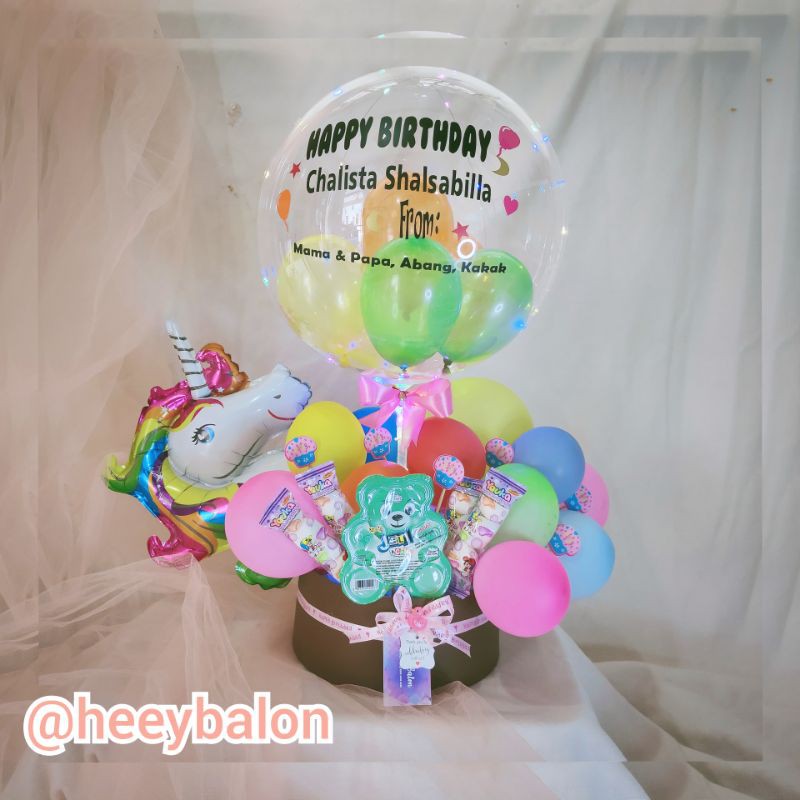 Jual Balon Buket/Balon Box/Balon Bening/Balon Snack/Balon ultah/Snack ...