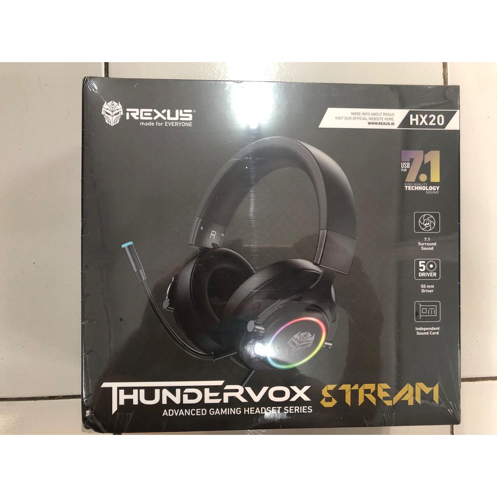 Jual Headset Gaming Rexus HX20 ThunderVox RGB Gaming Headset - REX-HX20 ...