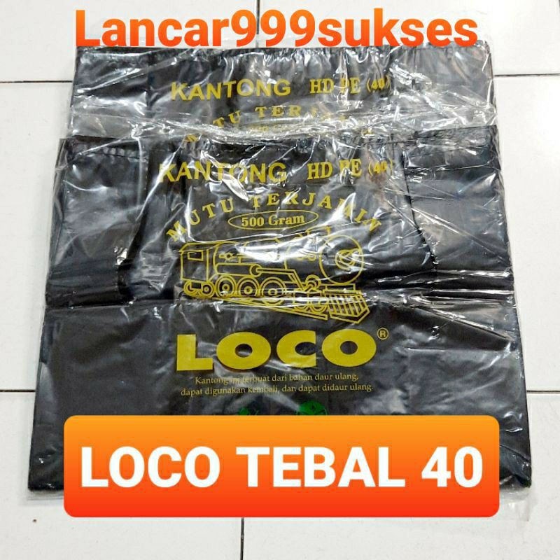 Jual Plastik loco tebal 40 hd pe kantong plastik loco 40 kantong kresek ...