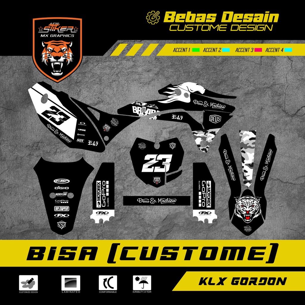 Jual STIKER DEKAL GORDON DECAL KLX GORDON SUPERMOTO | Shopee Indonesia