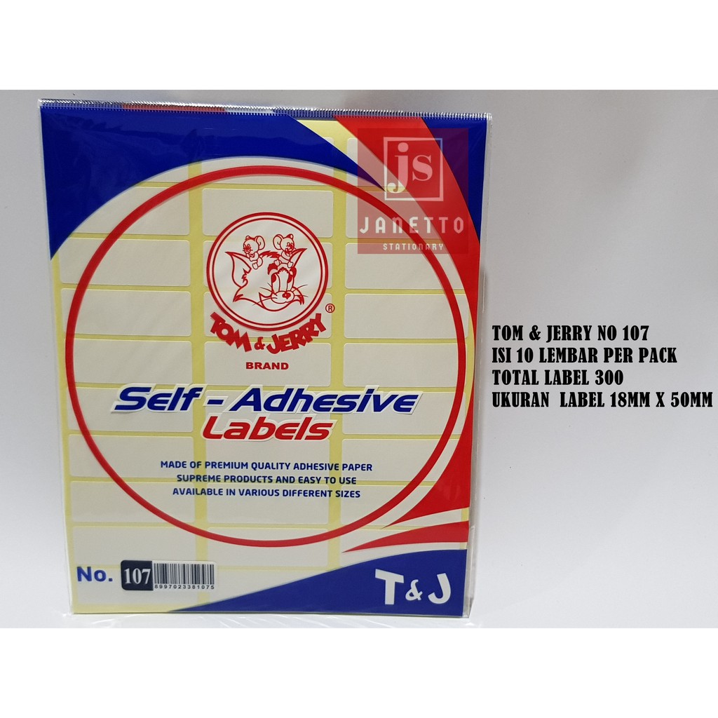 Jual Label tom And Jerry No.107 | Shopee Indonesia
