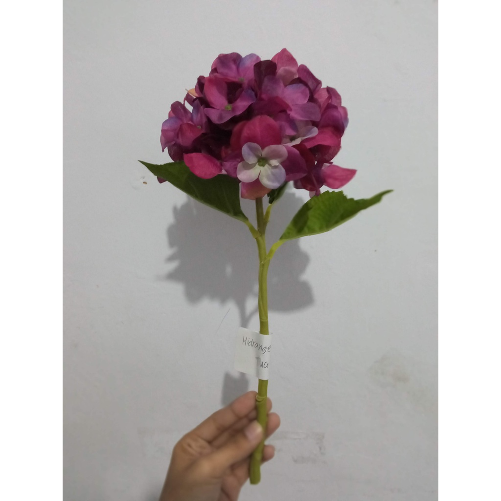 Jual Bunga Hydrangea Artificial Besar Bunga Plastik Hortensia Jumbo ...