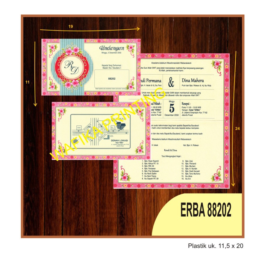 Jual UNDANGAN NIKAH BLANGKO ERBA 88202 | Shopee Indonesia