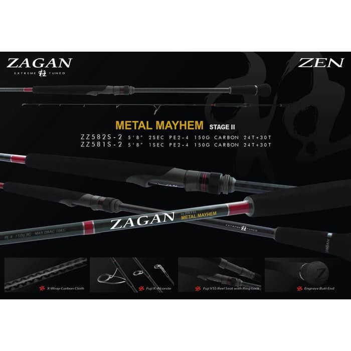 Jual New Sale!! Zen X Ea Zagan Metal Mayhem Stage Ii Rod 582S-2 - Pe 2 ...