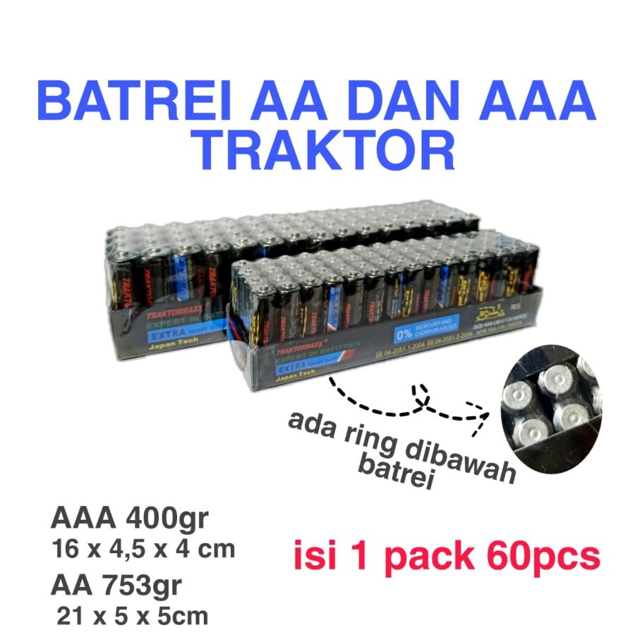 Jual Baterai Batre Murah AA DAN AAA 1,5V - Per pack (isi 60pcs ...
