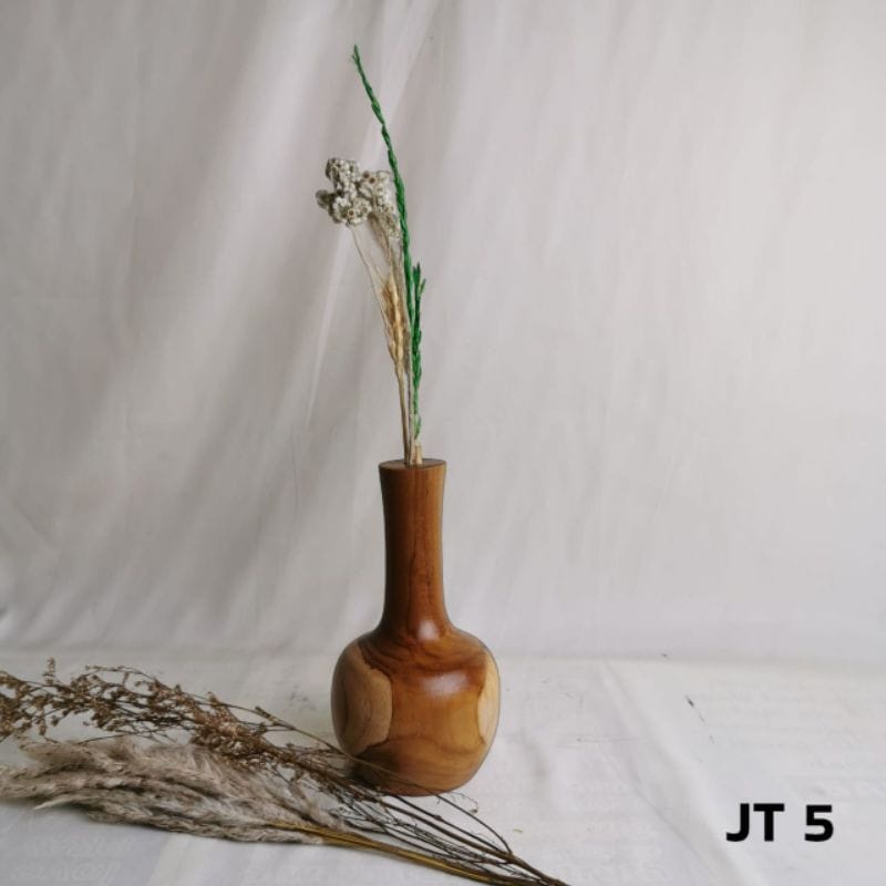 Jual VAS BUNGA KAYU VAS BUNGA AESTHETIC AESTETIK KAYU JATI MAHONI ...