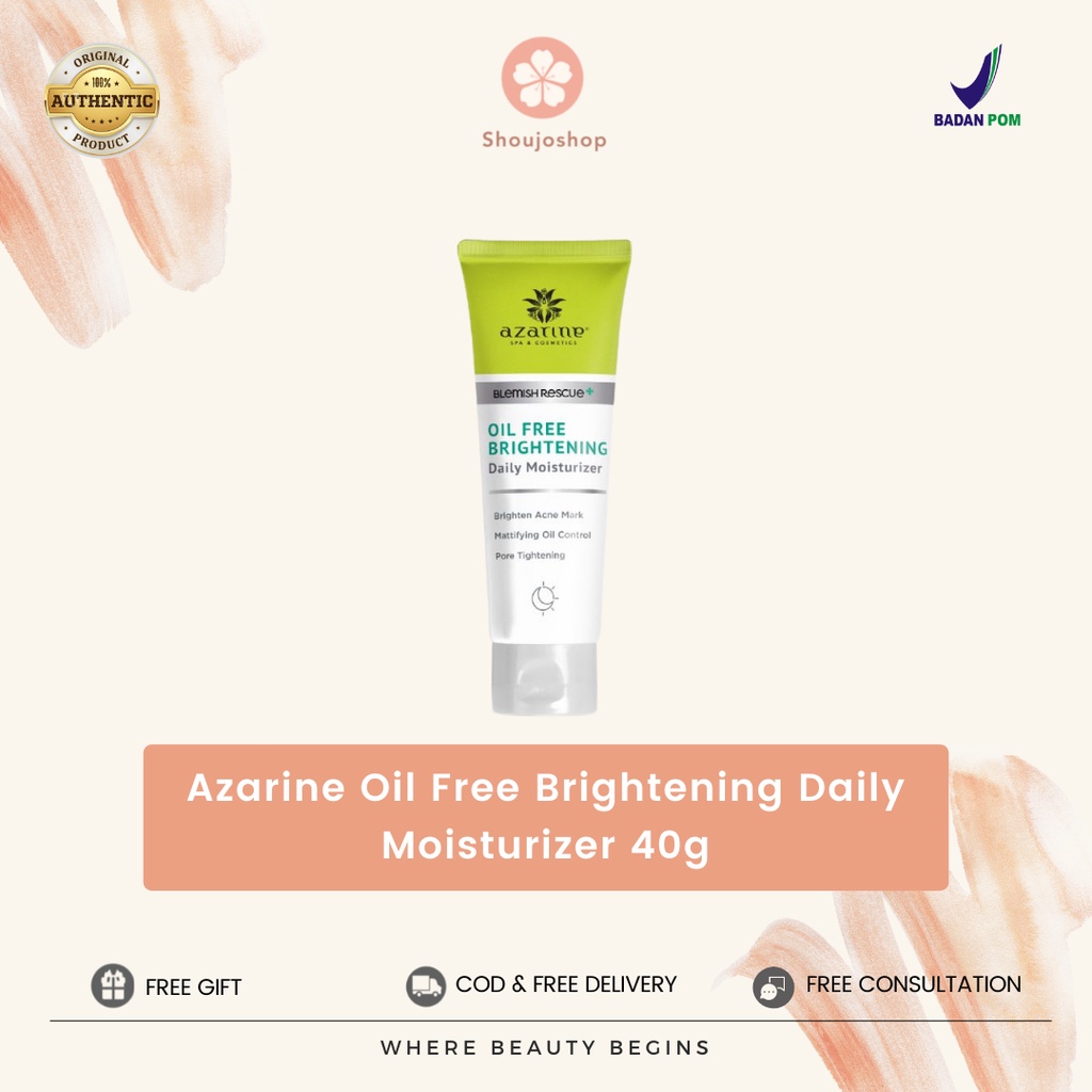 Jual Azarine Oil Free Brightening Daily Moisturizer 40g | Shopee Indonesia