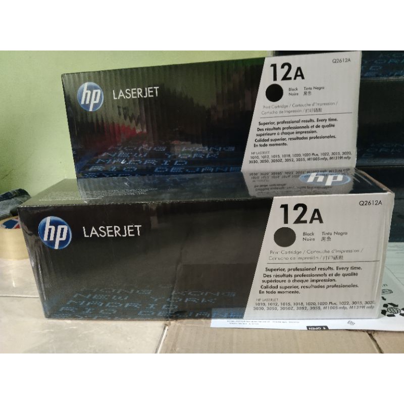 Jual TONER Lasarjet 12A Q2612A BLACK SCAN barcode original | Shopee Indonesia