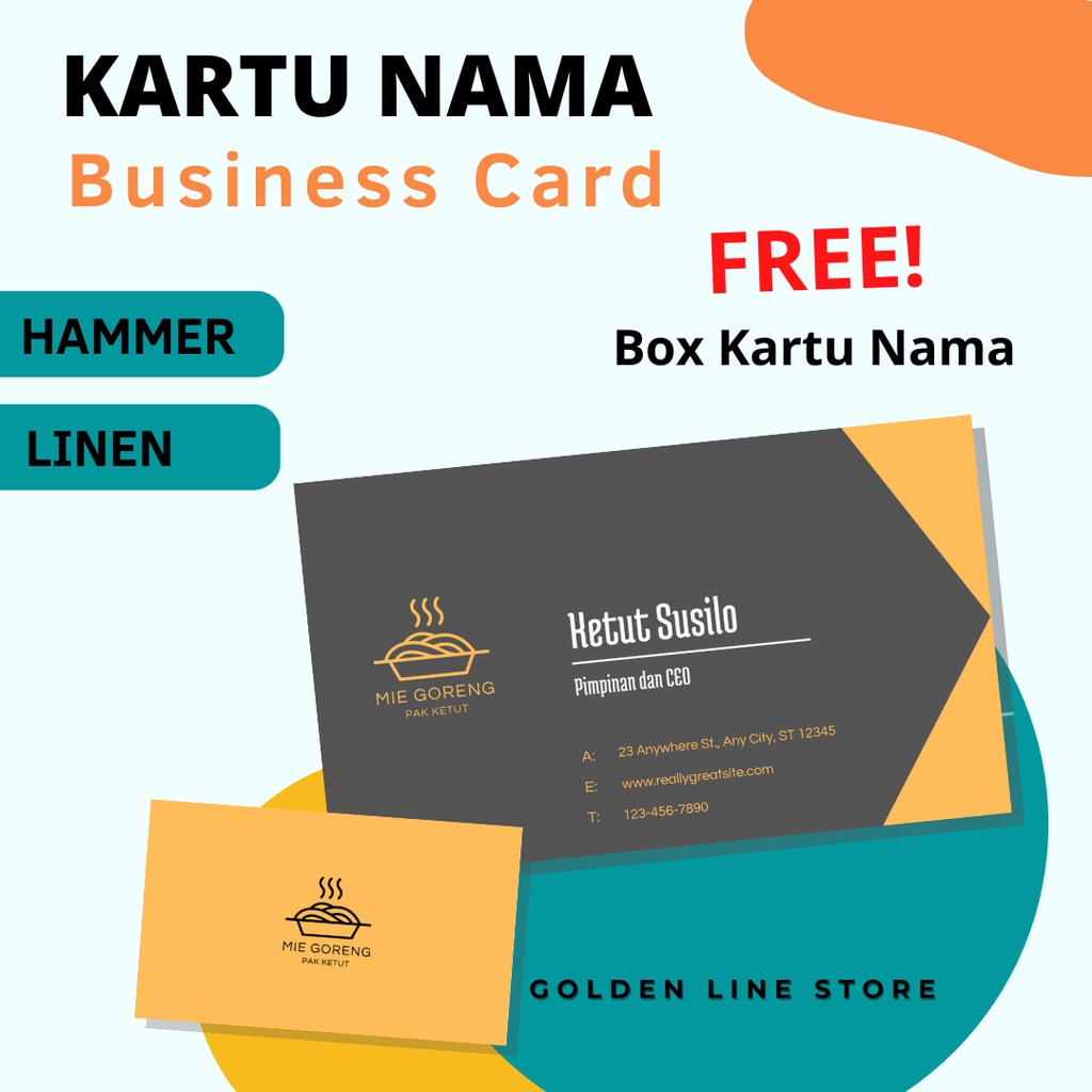 Jual Kartu Nama Name Card Business Card Kartu Nama Bisnis Perusahaan ...