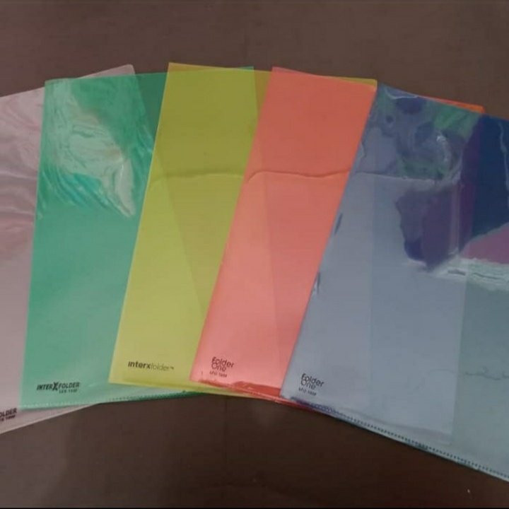 Jual ~PACK~ map L folio, map selip F4, map bening, map plastik (per ...