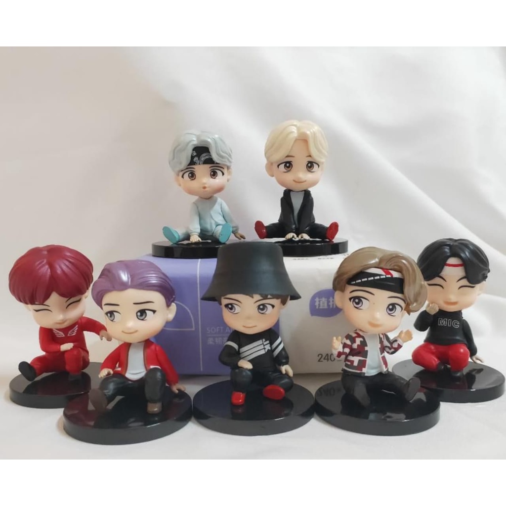 Jual Miniatur Action Figure BTS & BTS21 ( 1 Set isi 7 Pcs ) | Shopee ...