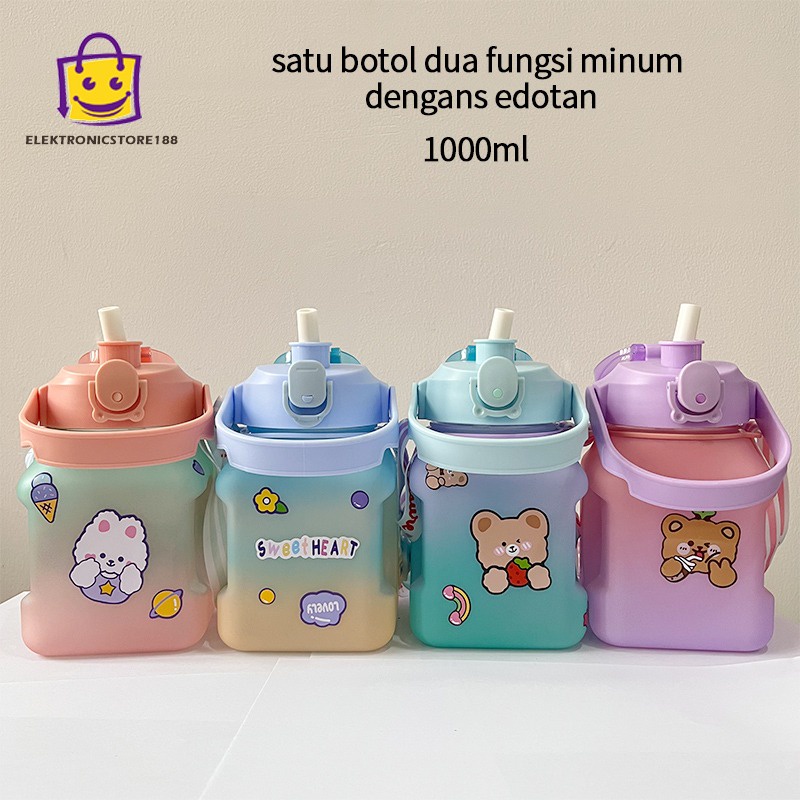 Jual Botol Gemoy Kotak Gradasi Vital 1000ml/Free Stiker Random Dan Tali ...