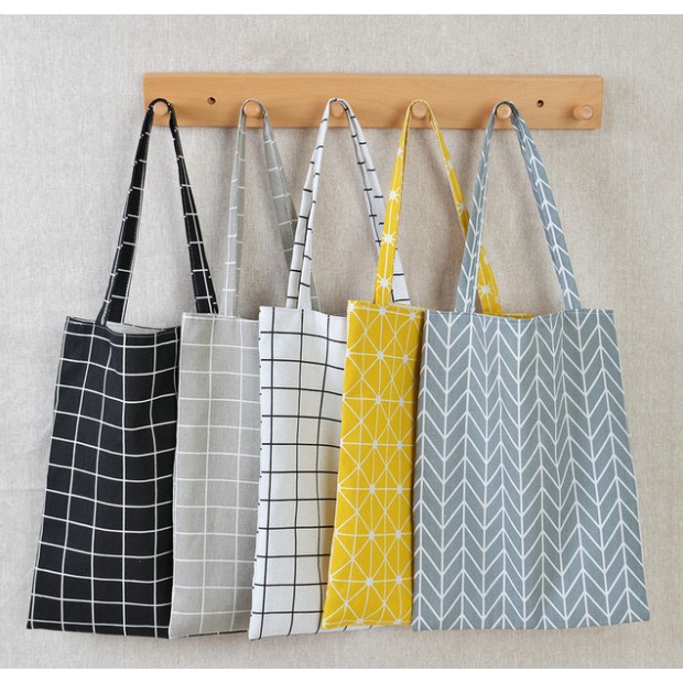 Jual Tas Bahu/Tote Totebag/Tas Canvas Kanvas Eco Bahan Linen Motif ...