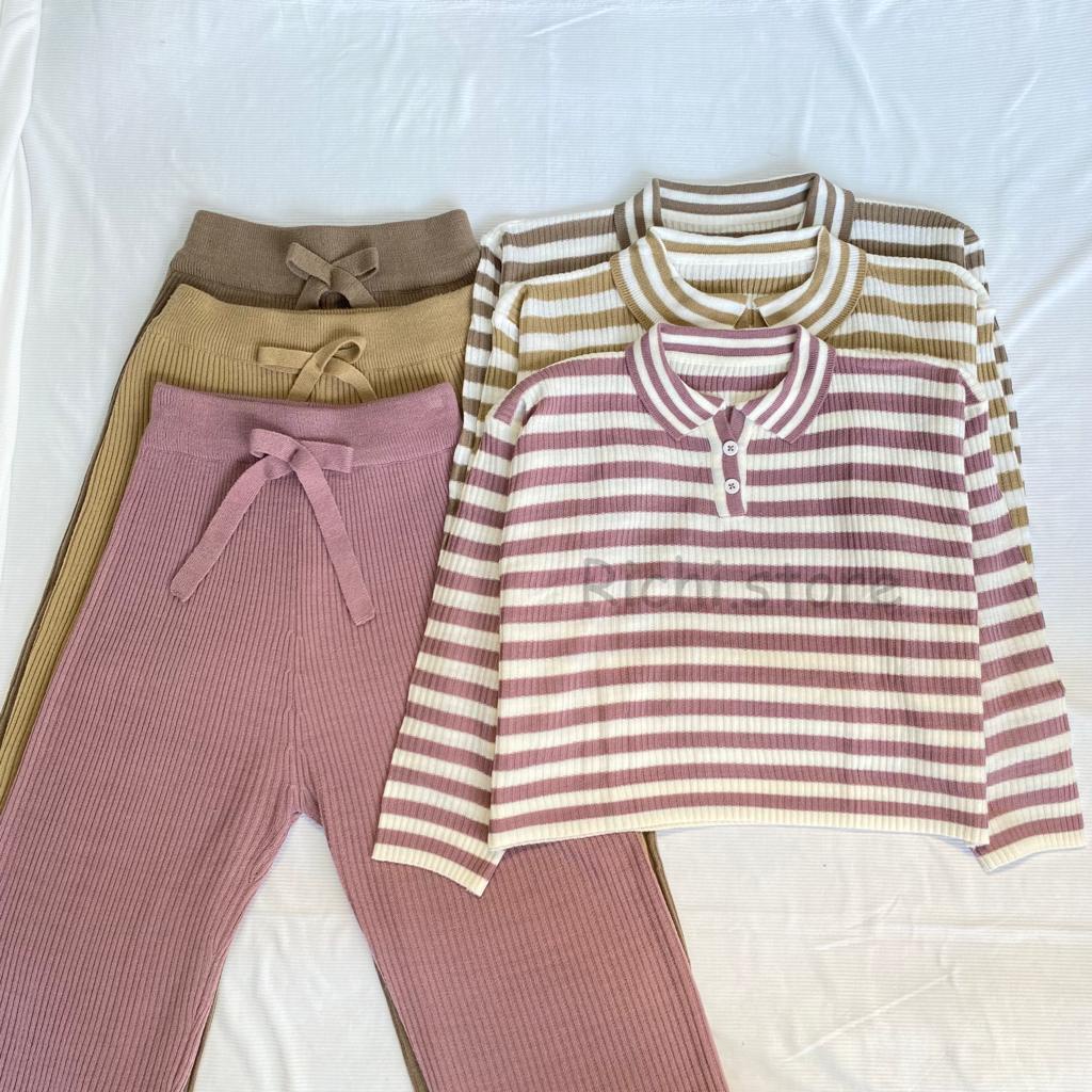 Jual ONE SET RAJUT CIERRA POLO CROP | Shopee Indonesia