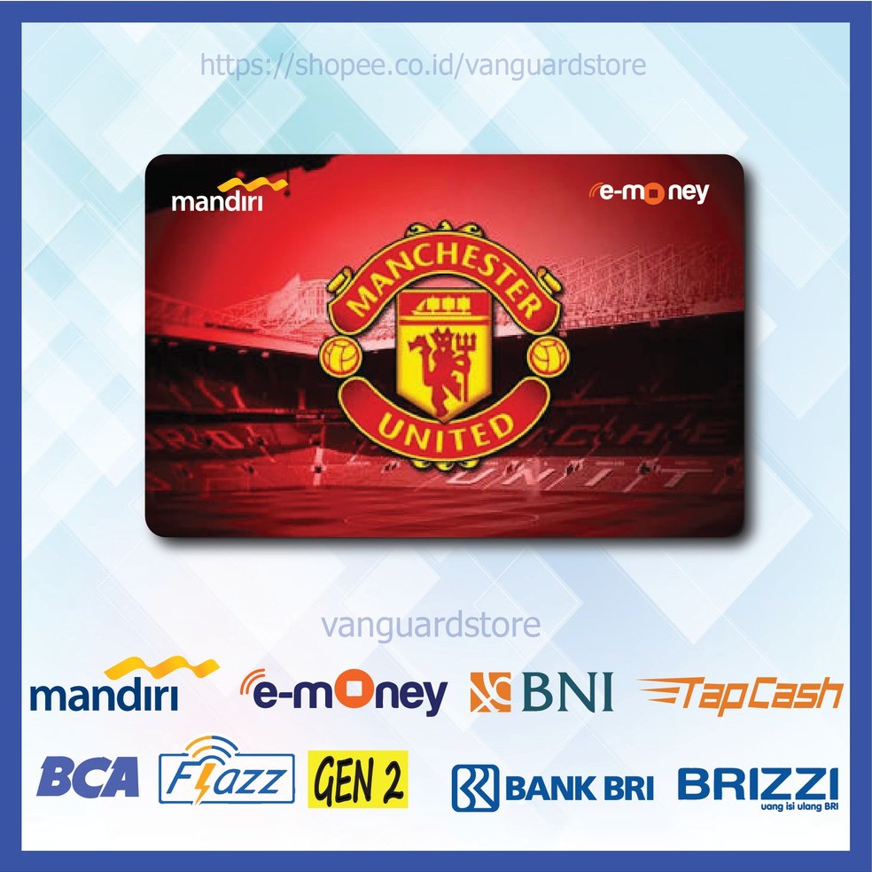 Jual KARTU E MONEY E TOLL MANCHESTER UNITED CLUB BOLA 26 EMONEY MANDIRI ...