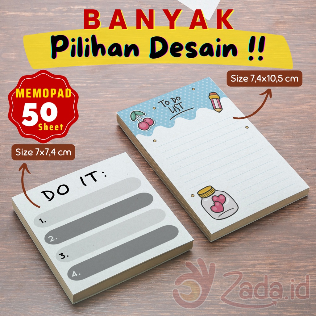 Jual Memopad Note Pad Checklist Daily Weekly To Do Wish List Planner ...