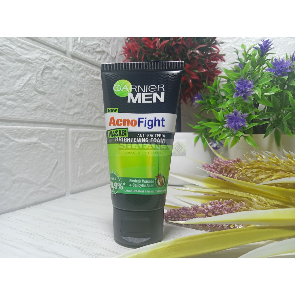 Jual GARNIER MEN ACNO FIGHT WASABI ANTI BACTERIA BRIGHTENING FOAM 50 ML | Shopee Indonesia