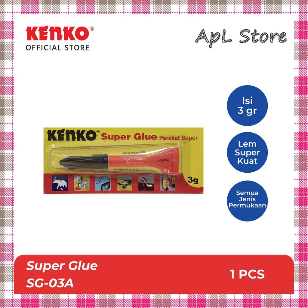 Jual Lem Super Kenko Super Glue SG-03A Lem Super Kenko D002 | Shopee ...