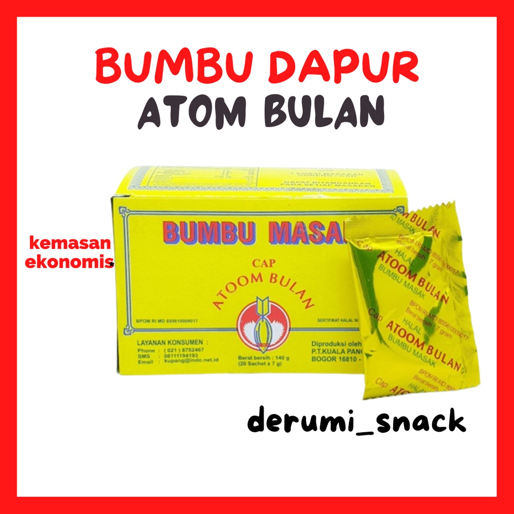Jual Bumbu masak Asin Atom Atoom Bulan sachet Ekonomis BUMBU PENYEDAP ...