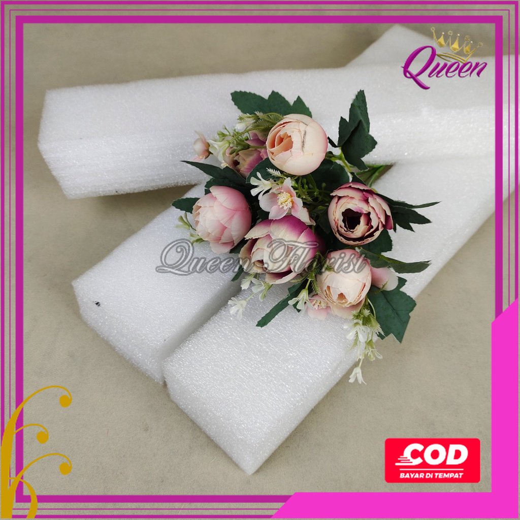 Jual Foam Busa kotak warna putih Foam Busa Elastis untuk Floral bunga ...