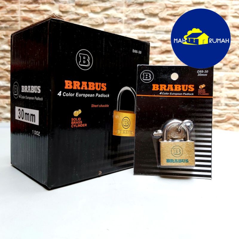 Jual Gembok Koper Brabus Kuning - 30mm 30 mm Besar | Shopee Indonesia