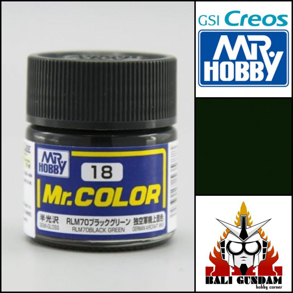 Jual MR COLOR C18 RLM70 BLACK GREEN CAT GUNDAM MODEL KIT AIRBRUSH ...