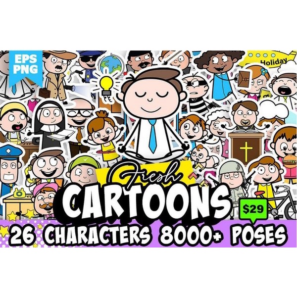 Jual Gambar Cartoon Kartun Animasi Transparan 8000 File | Shopee Indonesia