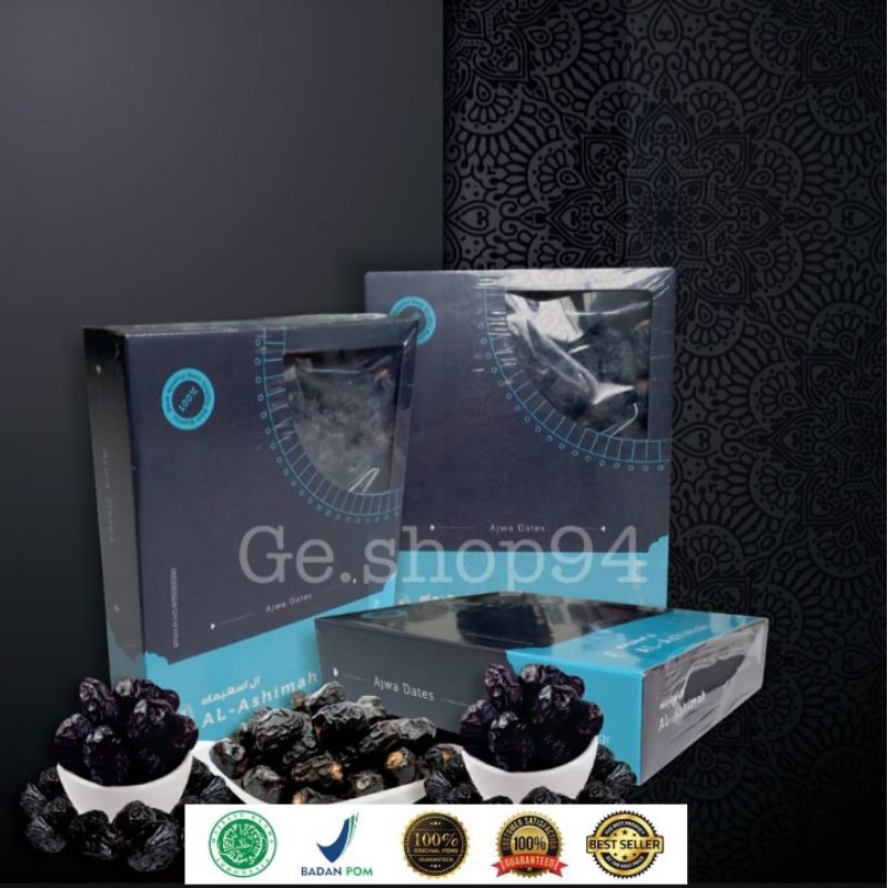 Jual ORIGINAL/Kurma Ajwa Al Ashimah Premium 250g-500g | Shopee Indonesia