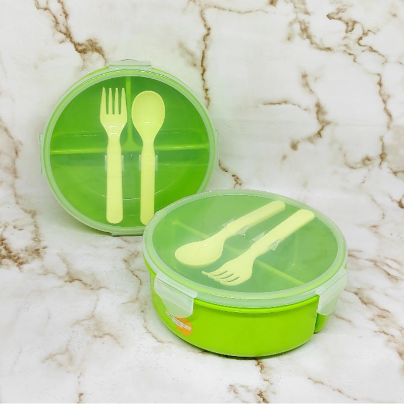 Jual LUNCH BOX / TEMPAT NASI BULAT HIJAU TNKB1131H GONDEN SUNKIST ...