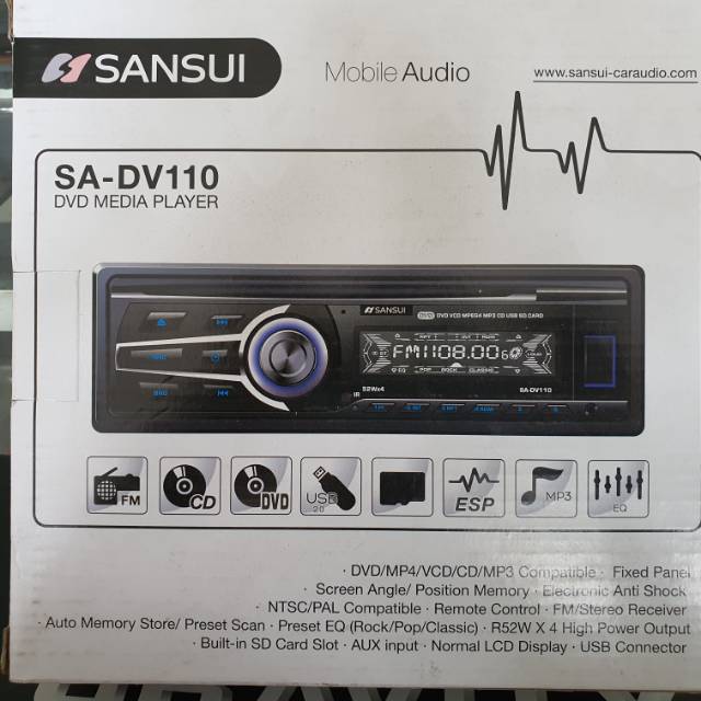 Jual Head Unit Tape Mobil DVD Player MP3 SANSUIi dengan USB dan ...