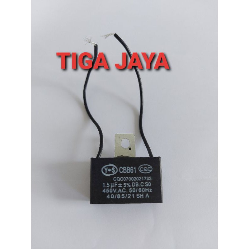 Jual Kapasitor Kipas Angin 1.5uF 450 VAC Kotak Hitam Capasitor Kipas 1.5 Mikro Murah | Shopee ...