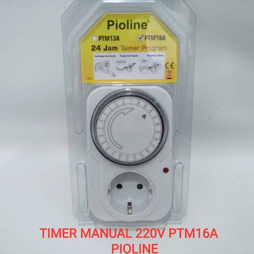 Jual TIMER MANUAL 16A 220V 50HZ ( 24HRS ) PIOLINE | Shopee Indonesia