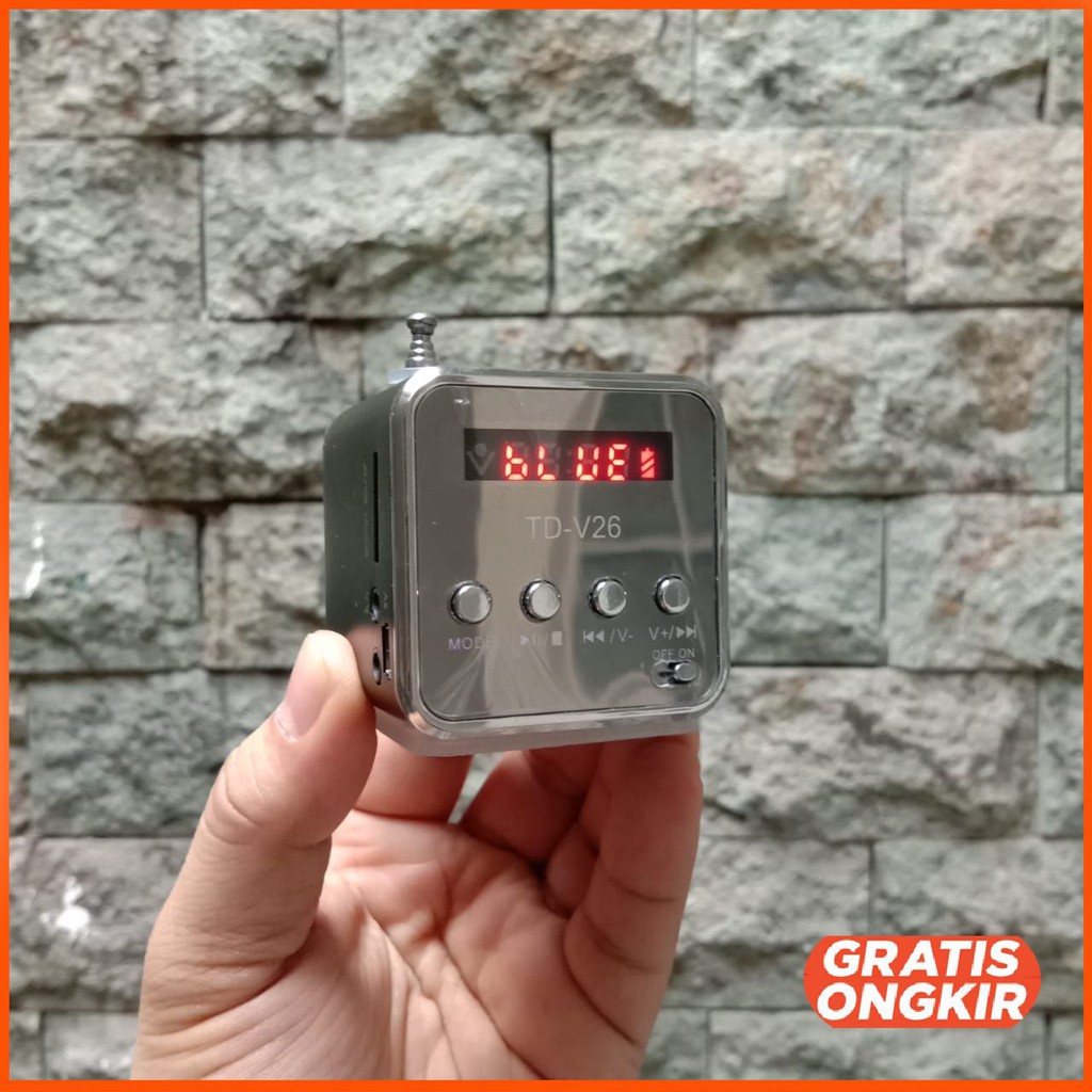 Jual Speaker Bluetooth Mini Portabel FM Radio TF Card - TD-V26 | Shopee ...