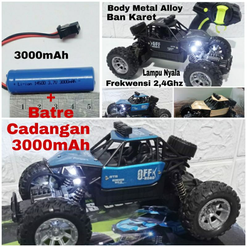 Jual Mobil Remote rc jeep off-road rock crawler 4wd metal Alloy ...