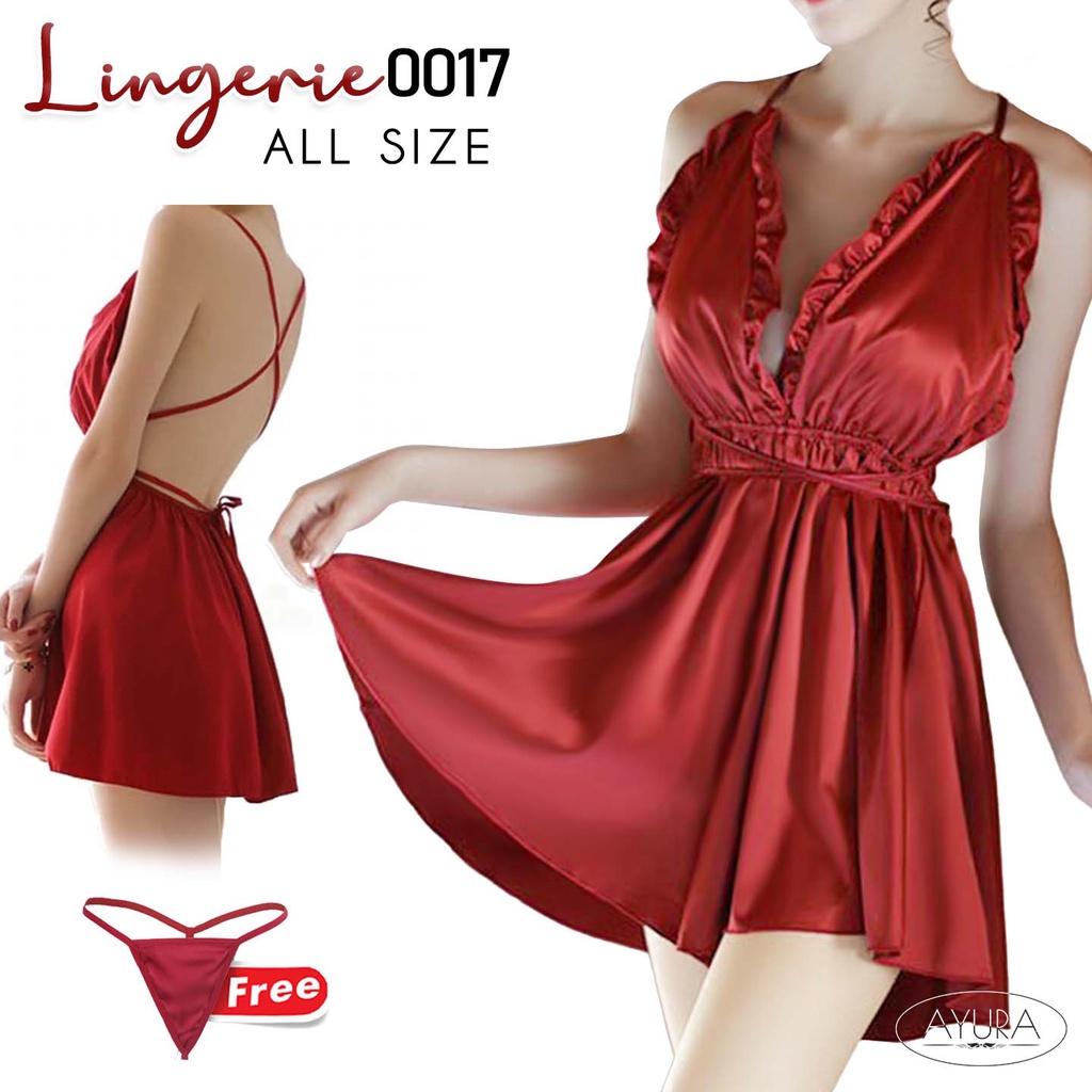 Jual AYURA Lingerie Baju Tidur Lace Satin 0017 | Shopee Indonesia