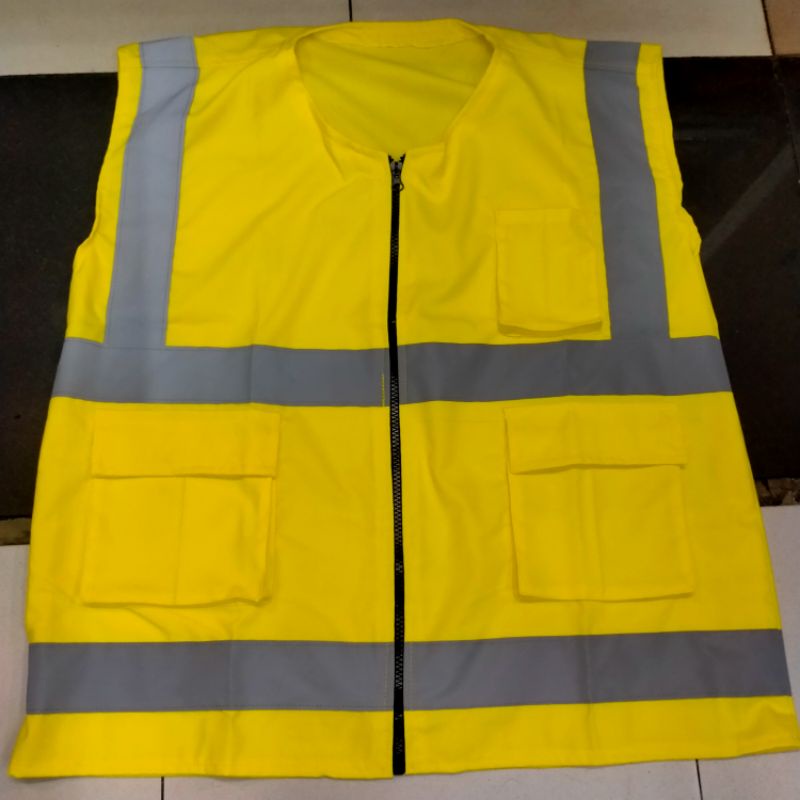 Jual Rompi dril bordir/ rompi safety proyek / rompi best pekerja 3 ...