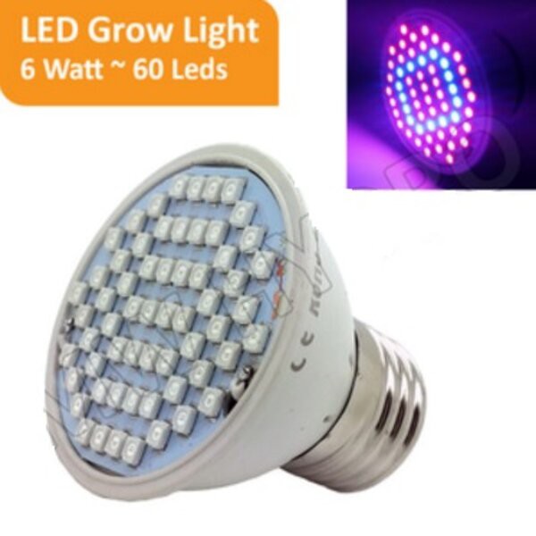 Jual Grow Light 6 W 60 LED Lampu Cahaya Tanaman Tumbuhan Hidroponik Indoor | Shopee Indonesia