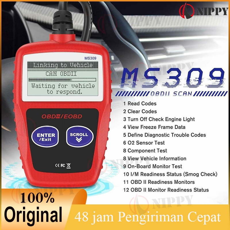 Jual Nippy Ms309 OBD2 Scanner Mobil Periksa Mesin Kode Pembaca Pemindai ...