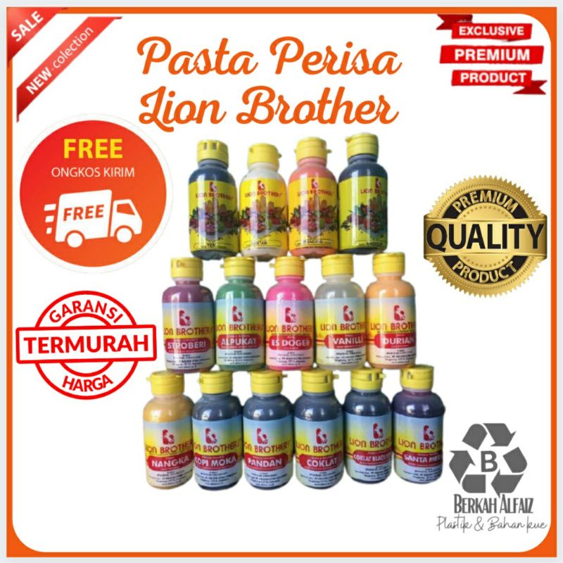 Jual Pasta Perisa Lion Brother Pewarna Warna Wangi Aroma untuk Makanan ...