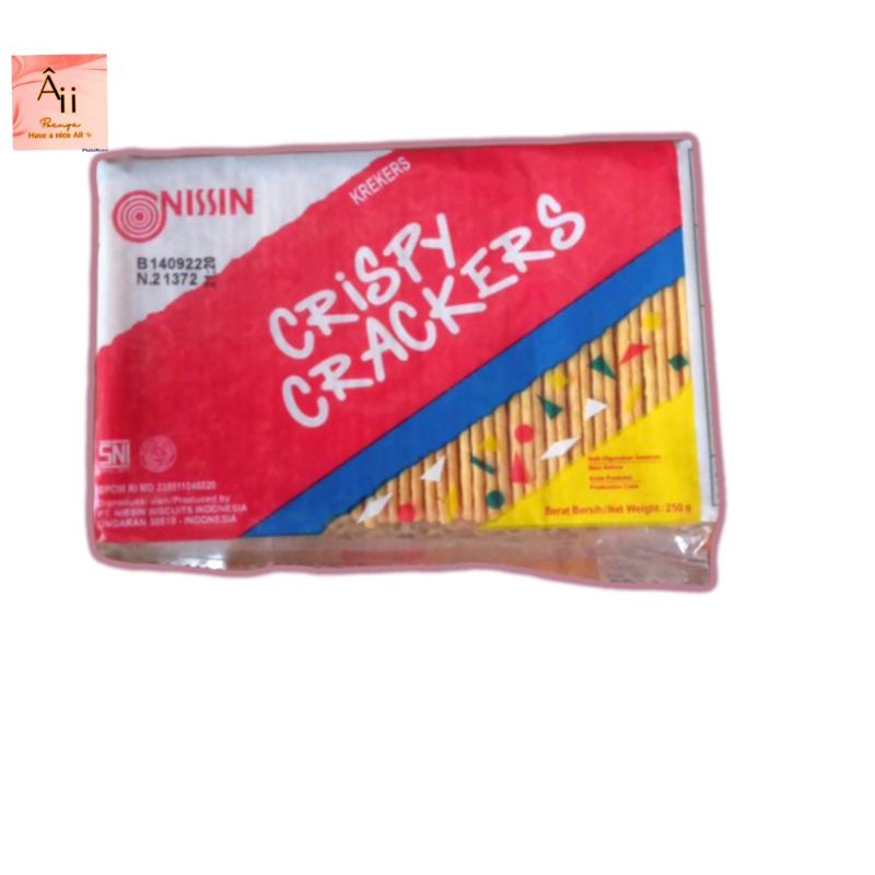 Jual Nissin crispy crackers netto 250gr roti krispi merk Nissin ...