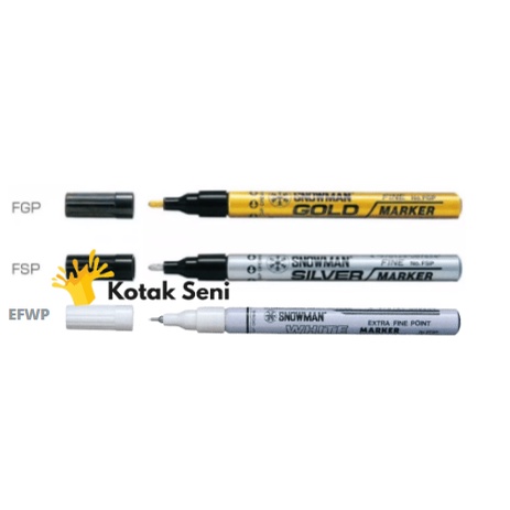 Jual Snowman Spidol Gold FGP / Silver FSP / White EFWP/ Permanent ...