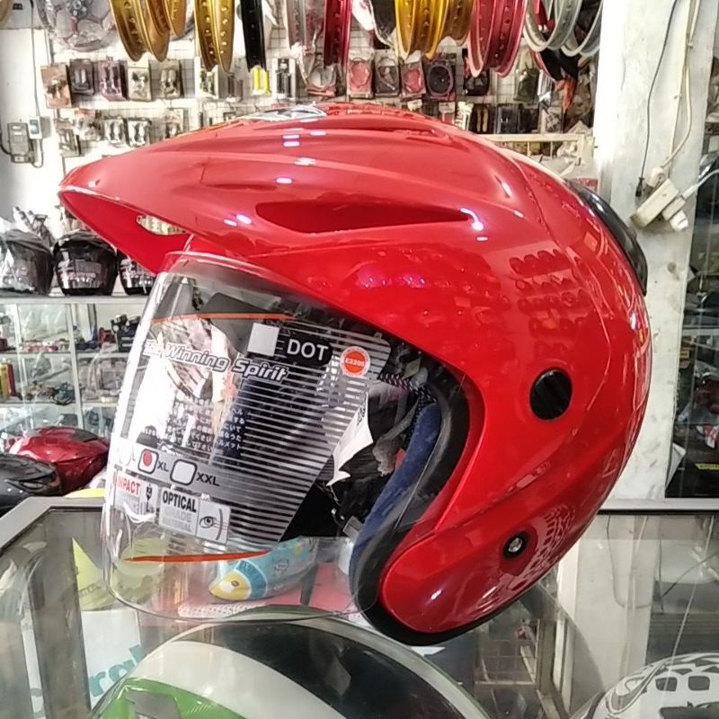 Jual HELM INK CX 22 SPORT B SOLID BLACK /INK TOPI HITAM/HALF FACE ...
