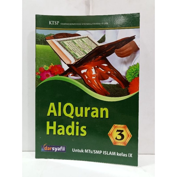 Jual BUKU AL QURAN HADIS UNTUK MTS/SMP ISLAM KELAS 9 DP3R PUSTAKA IMAM ASY-SYAFI'I | Shopee ...