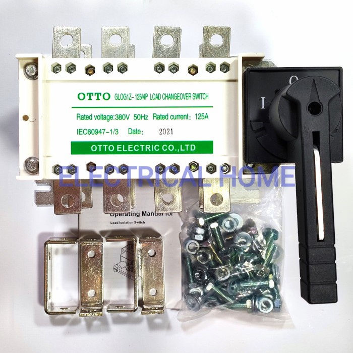 Jual COS/Change Over Switch/Ohm Saklar 4P 125A(I-0-II) OTTO. | Shopee Indonesia