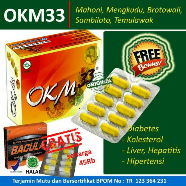 Jual obat herbal memperbaiki fungsi pankreas - okm33 isi 30 kapsul ...