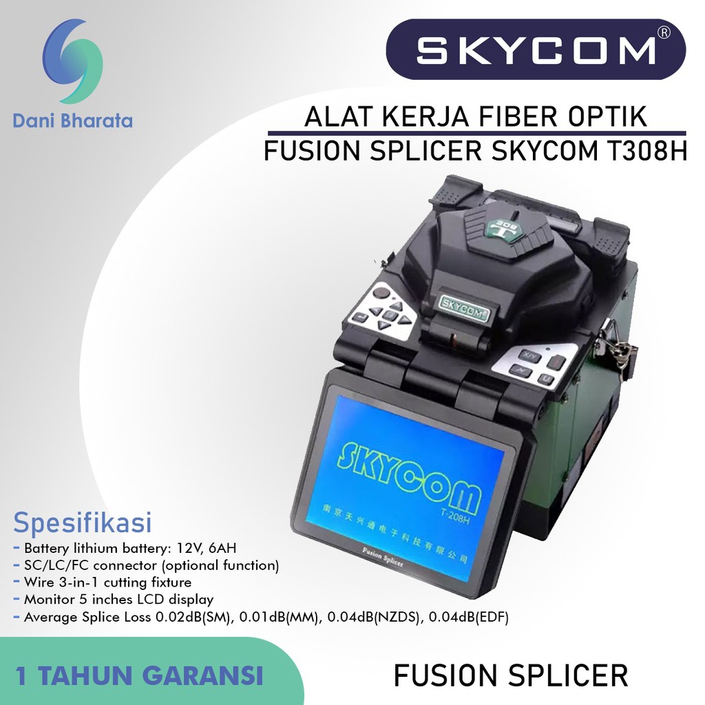 Jual FTTH Splicer SKYCOM T-307H Hi-Precision Digital Fusion Splicer ...
