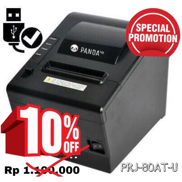 Jual PRINTER KASIR THERMAL PANDA POS 80MM AUTOCUTTER INTERFACE USB ...