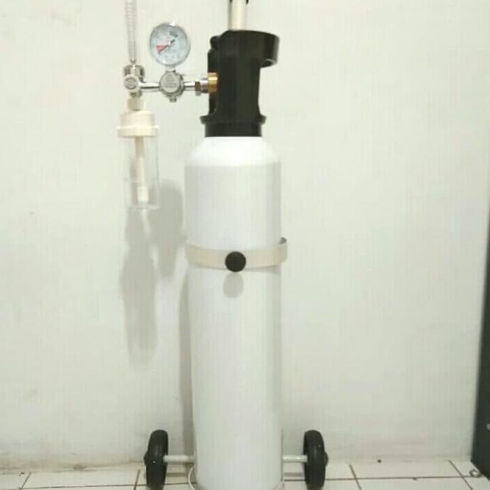 Jual Tabung Oxigen 1M3/ Tabung Oksigen 1M3 Set(Tabung+Troli+Regulator) | Shopee Indonesia